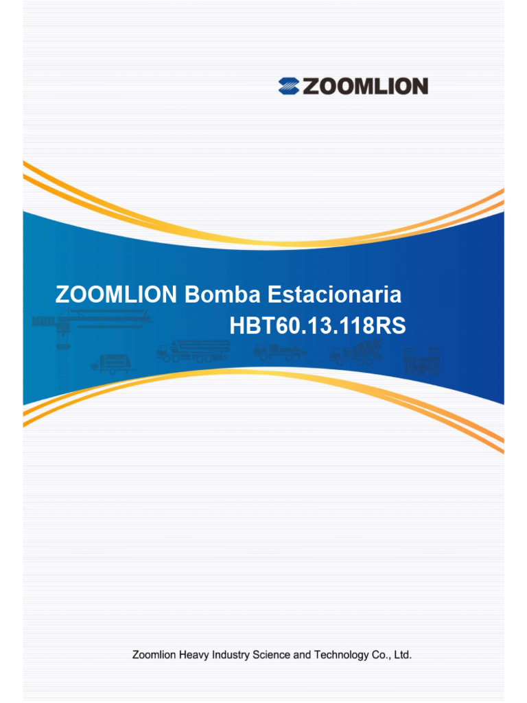 Bomba Estacionaria ZOOMLION HBT 60.13.118 RS | PDF | Bomba | Ingeniería ...