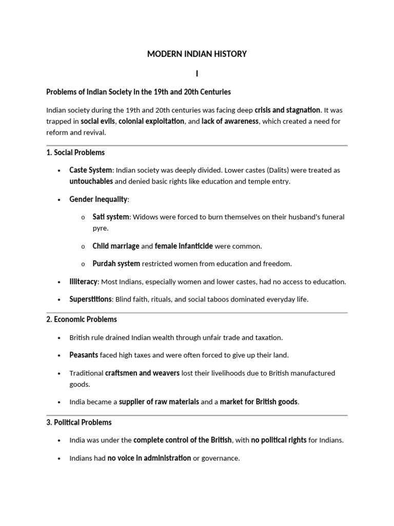 Indian Society: 19th-20th Century Challenges | PDF | Mahatma Gandhi ...