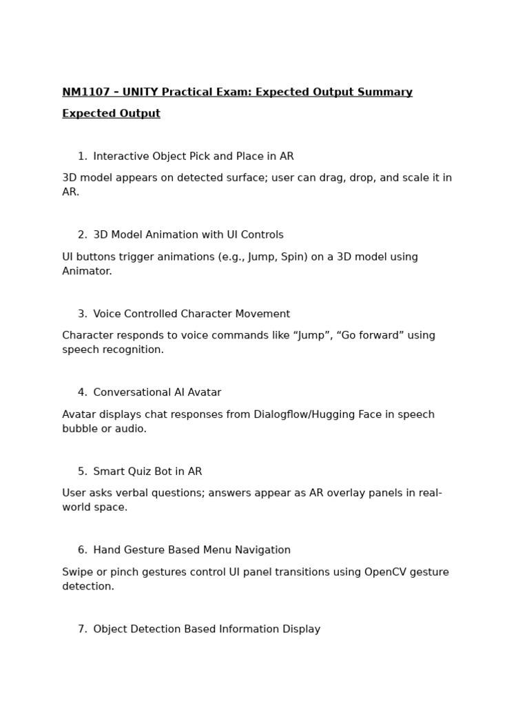 Expected Outputs | PDF