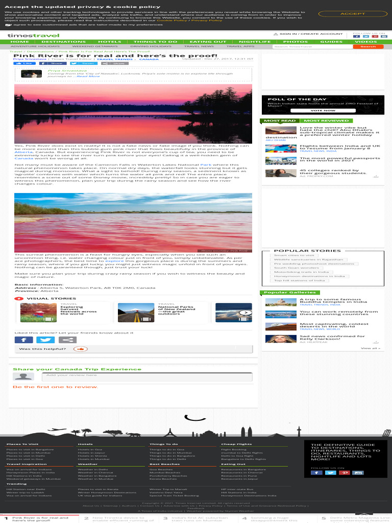 Canada's Pink River Pink River Is For Real and Here's The Proof! Times ...