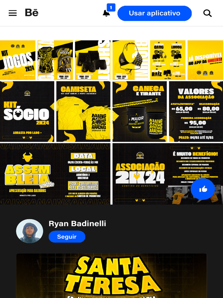 SOCIAL MEDIA - Atlética Insana UFMS Behance | PDF