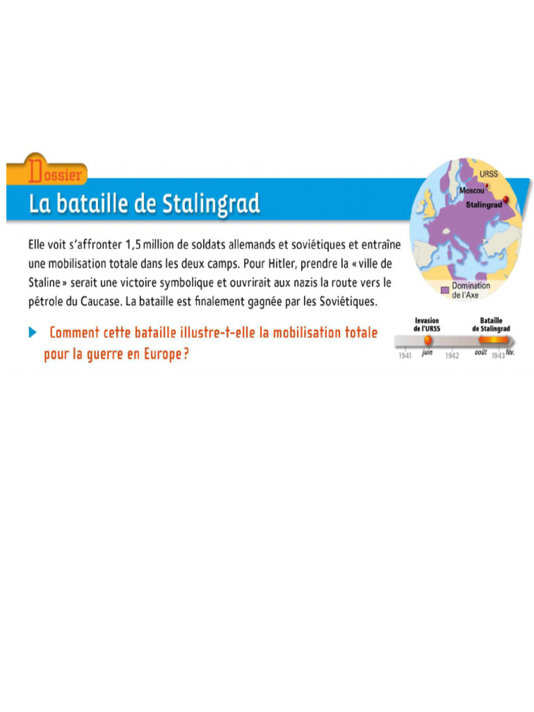Correction Questions p67 Stalingrad CDT | PDF | Battle Of Stalingrad | Red Army