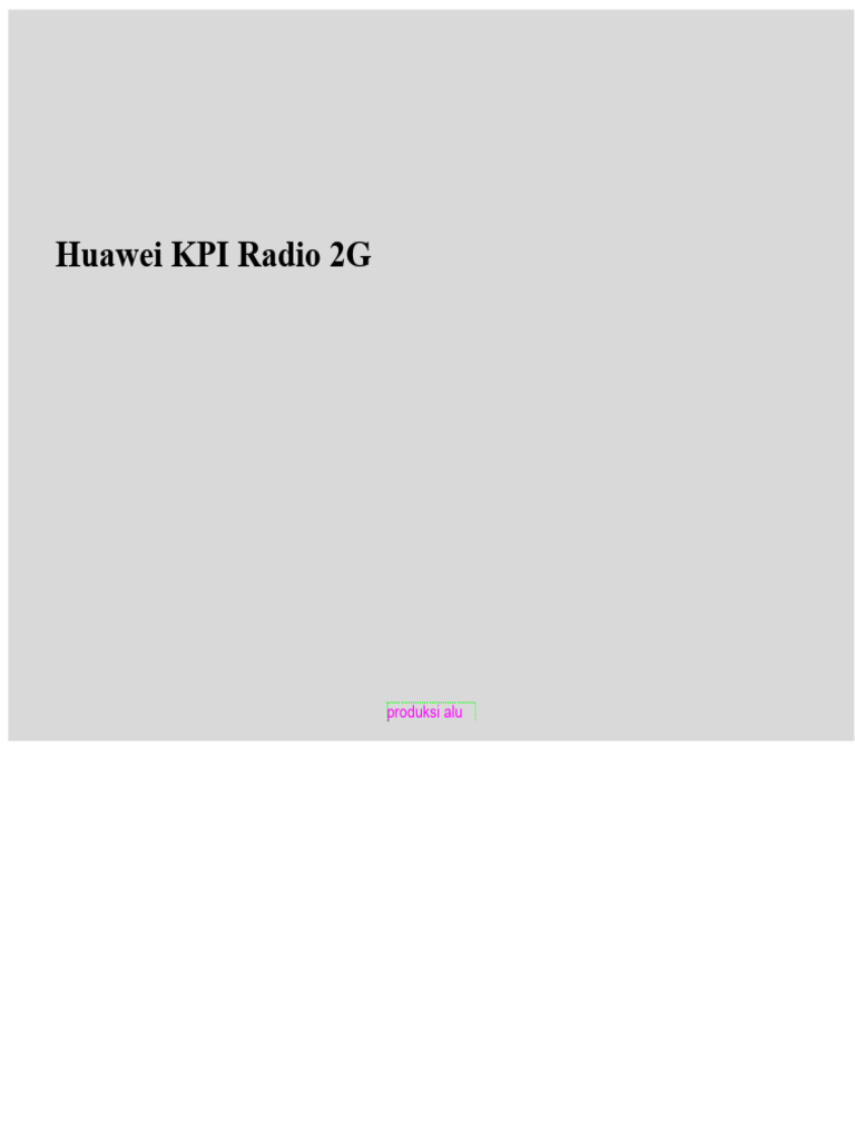 KPI Radio 2G: Aksesibilitas dan Mobilitas | PDF