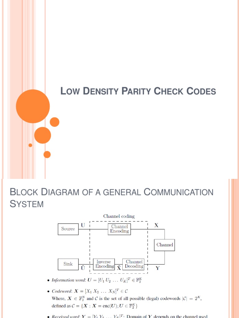 Low Density Parity Check Codes Pdf Low Density Parity Check Code Forward Error Correction