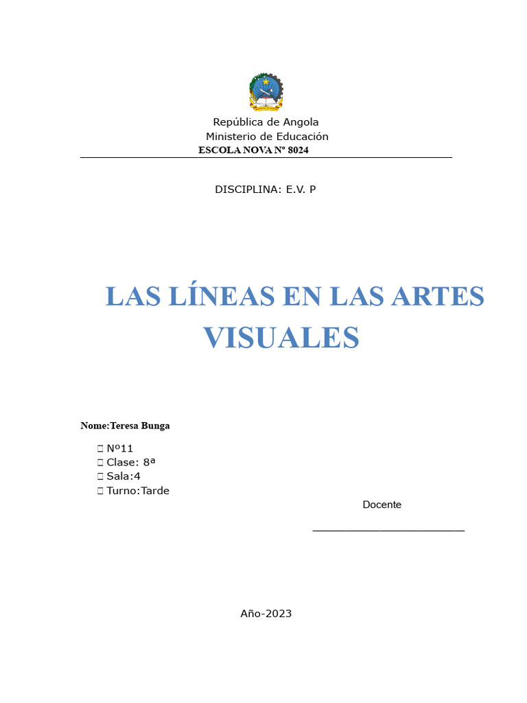 Tipos de Líneas en Artes Visuales | PDF | Dibujo | Curva