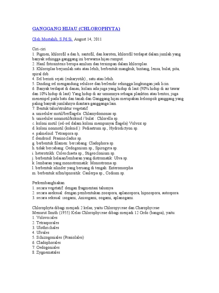 Ganggang Hijau | PDF