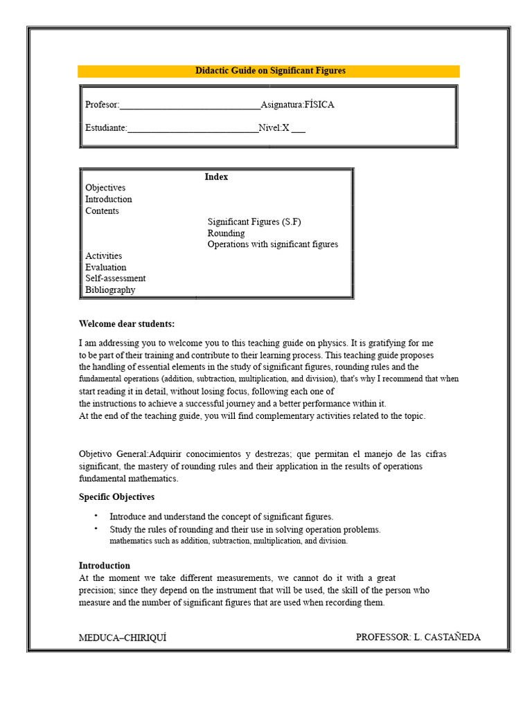 Significant Figures and Scientific Notation. | PDF | Significant Figures | Measurement