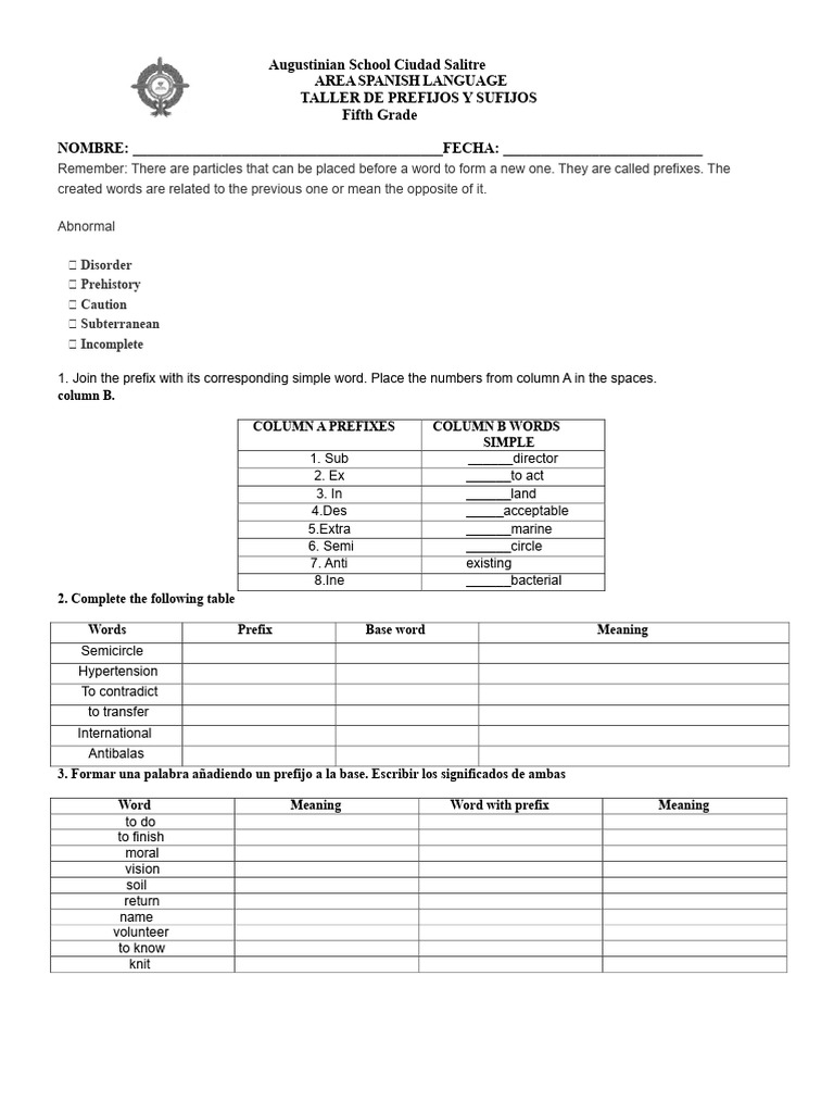 Workshop On Prefixes and Suffixes | PDF | Lexicology | Morphology
