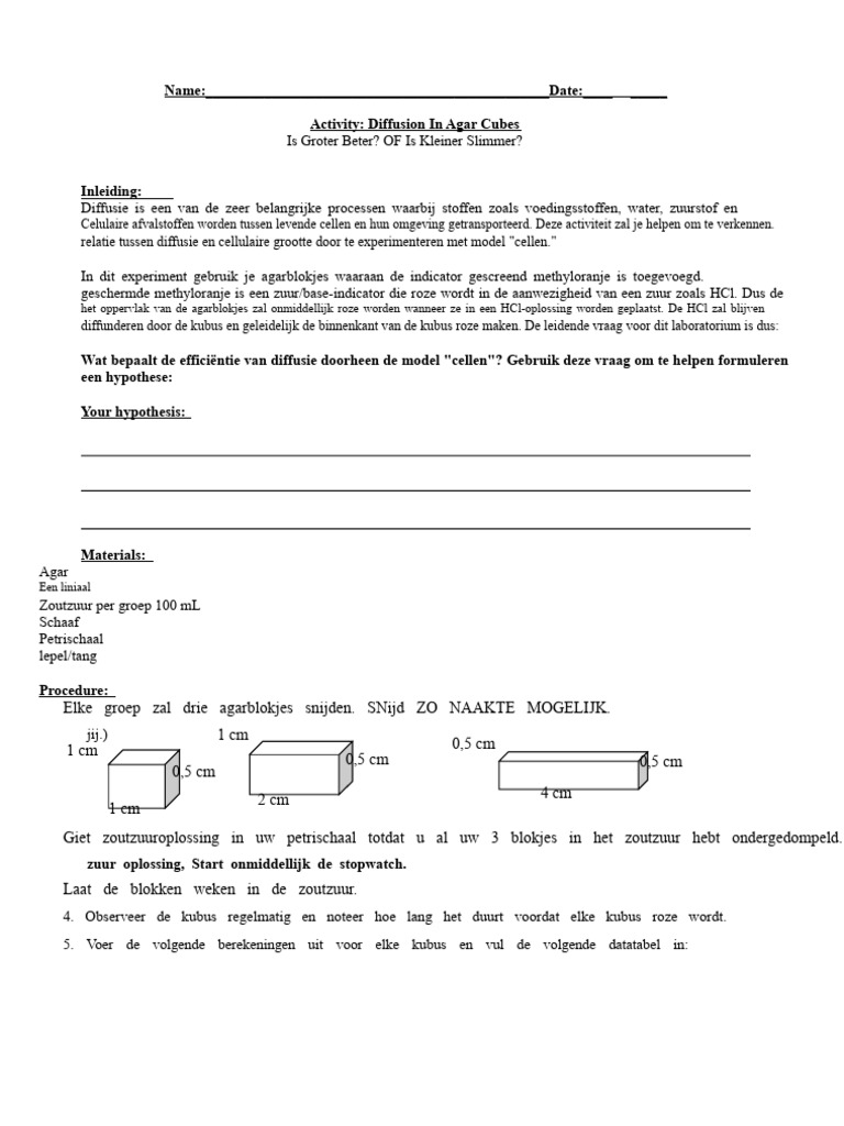 Agar Cube Lab | PDF