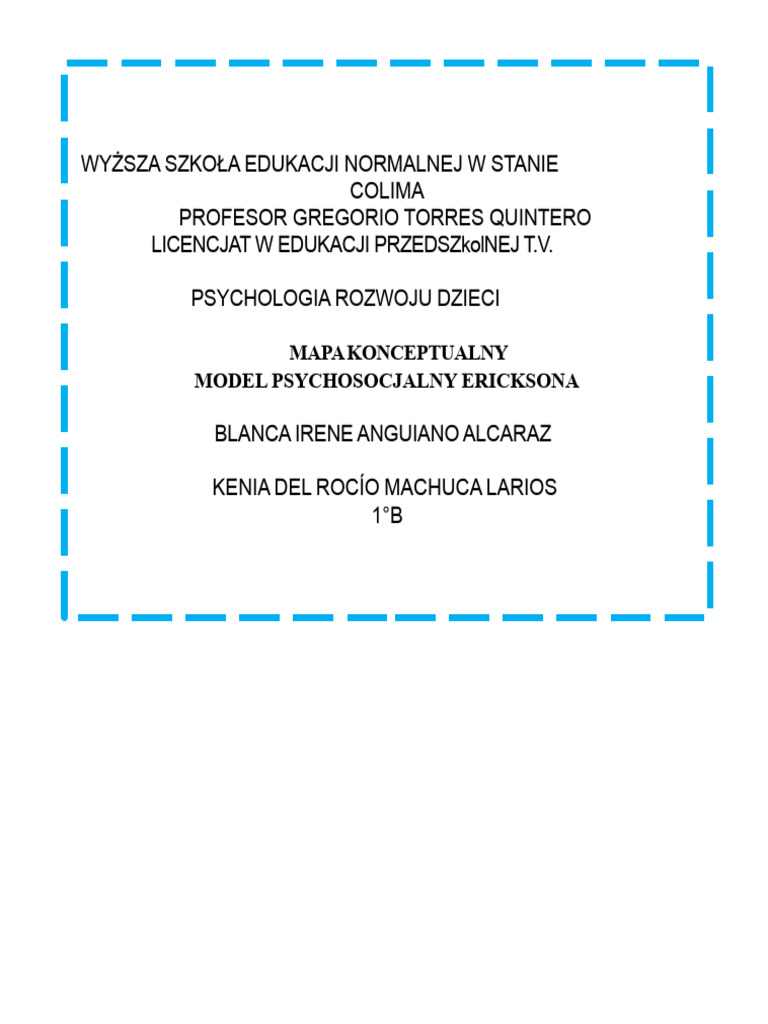 Mapa Koncepcyjny Modelu Ericksona | PDF