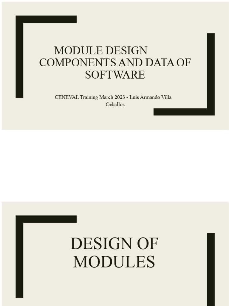 Module Design, Components, and Data of | PDF | Class (Computer ...