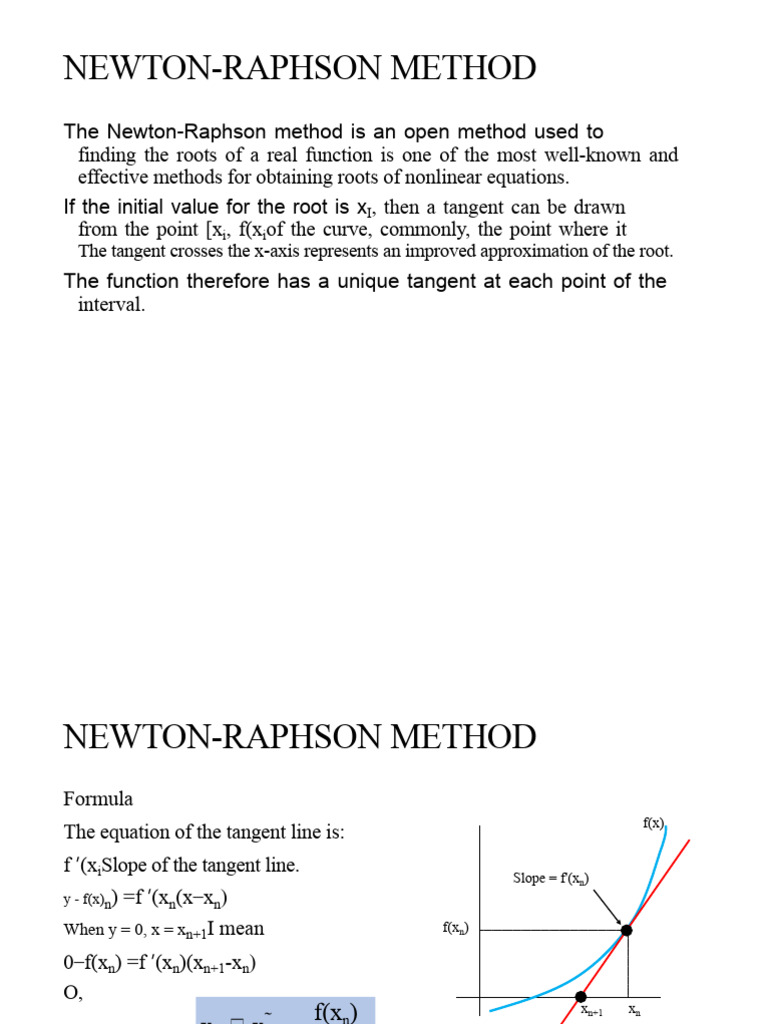 Newton-Raphson Method | PDF