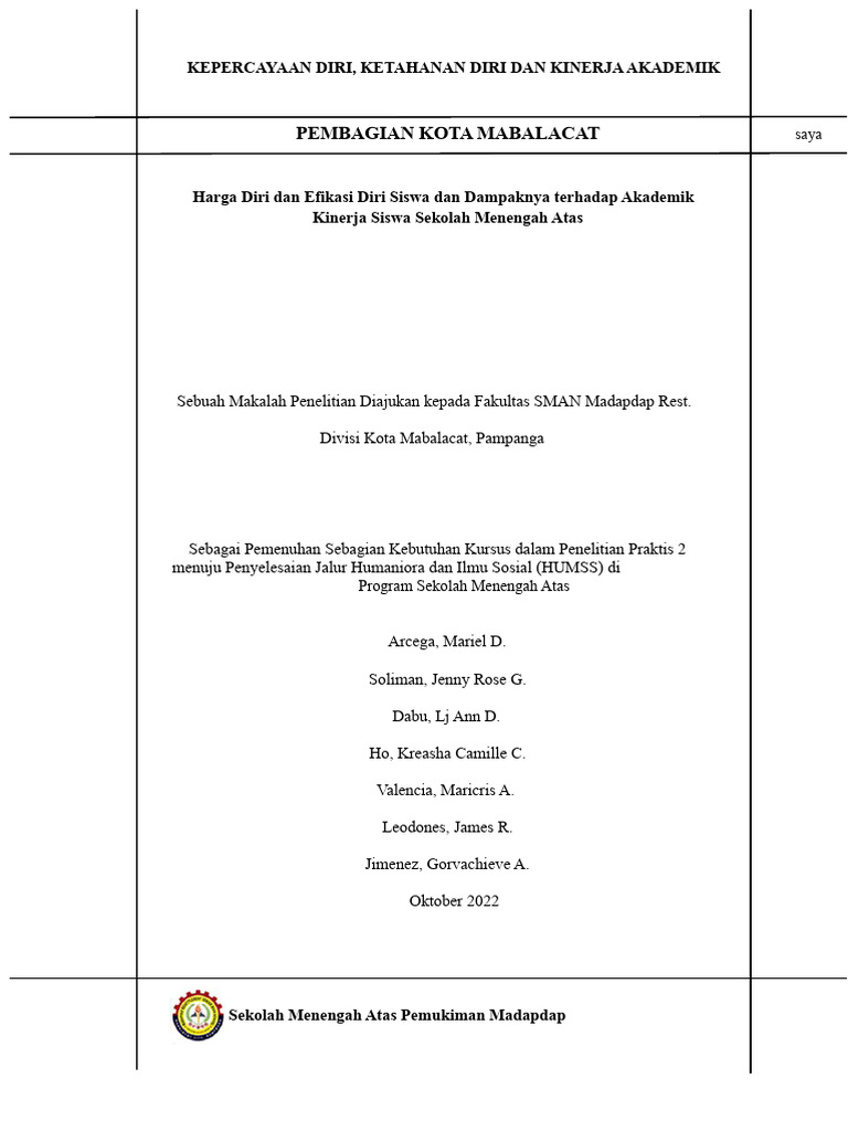Makalah Penelitian Humss 201 Bab 1 Dan 2 | PDF