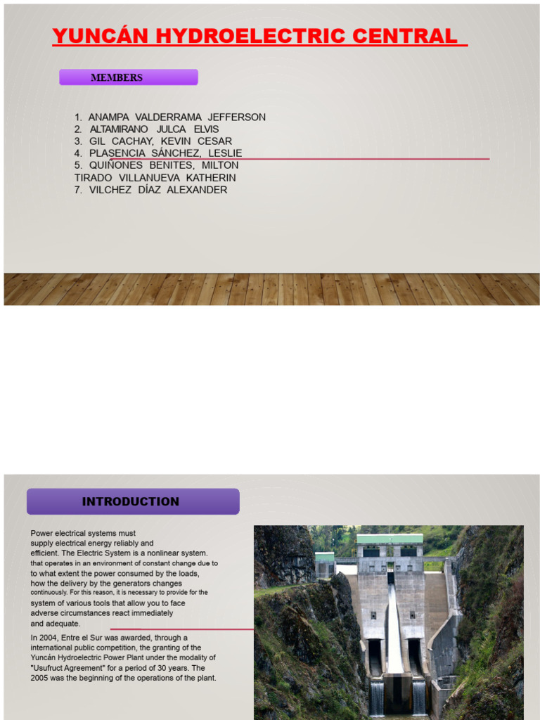 Yuncán Hydroelectric Plant Overview | PDF | Hydroelectricity | Power ...
