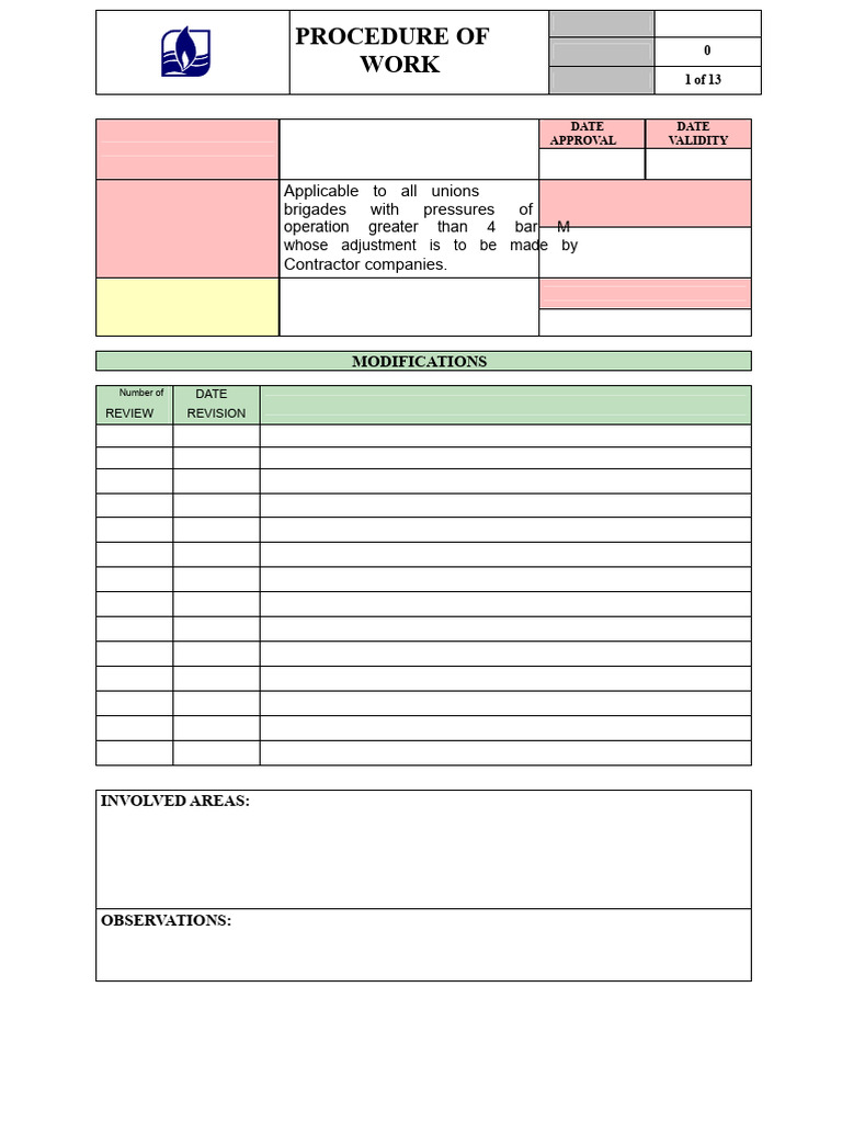 Procedure for Adjusting Flanged Joints | PDF | Nut (Hardware) | Pipe (Fluid Conveyance)