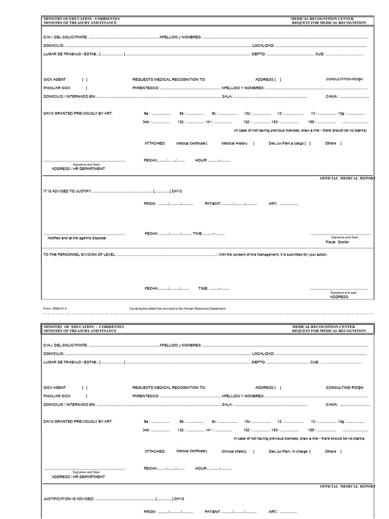Medical Recognition Form | PDF | Public Services | Social Programs