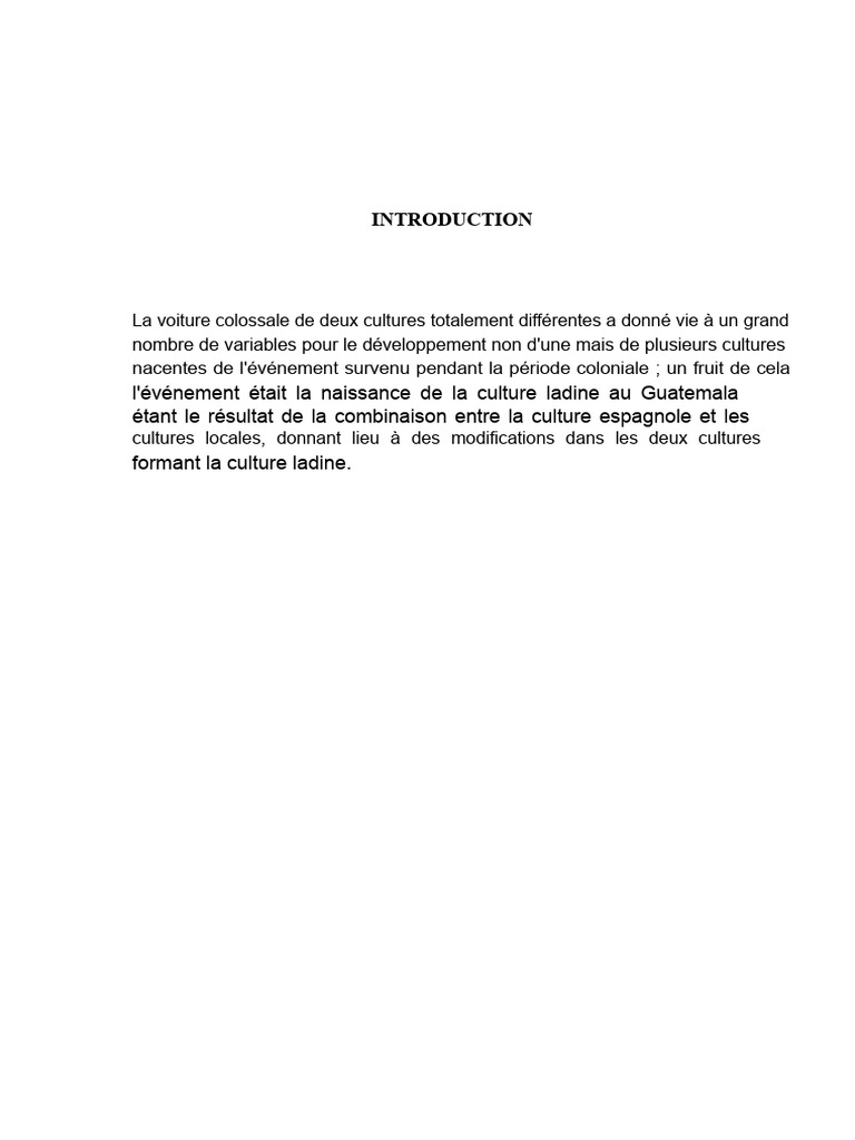 Culture ladine au Guatemala : origines et traits | PDF | Guatemala