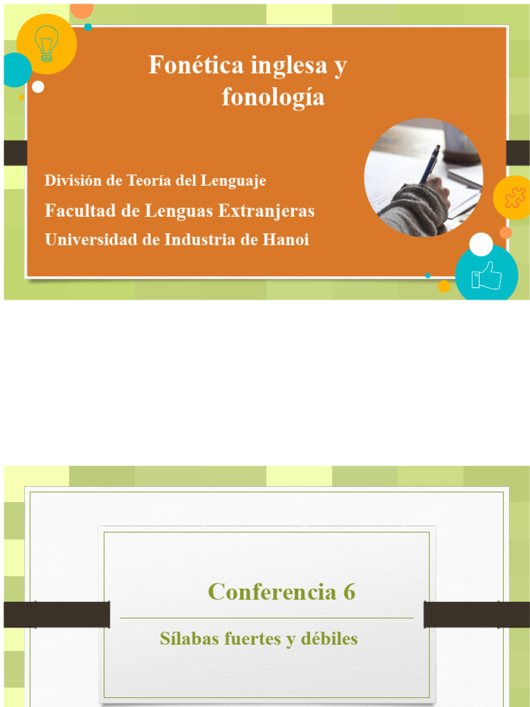 W6.Sílabas Fuertes - Débiles | PDF | Sílaba | Vocal