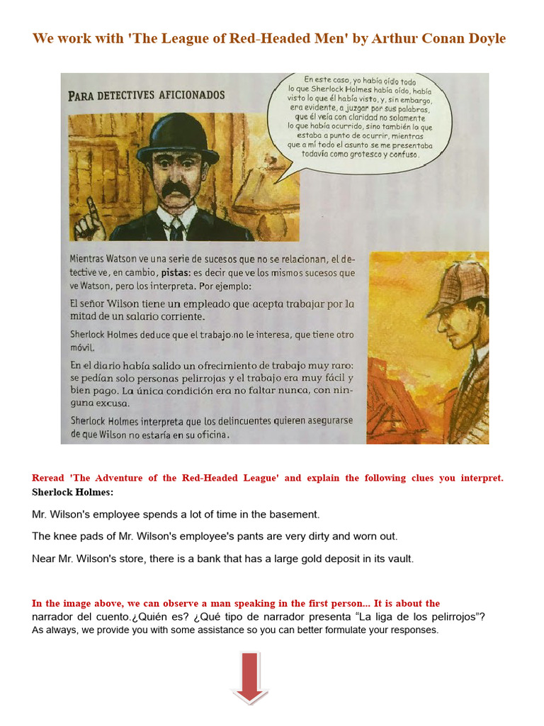 We Work With 'The League of Red-Headed Men' by Arthur Conan Doyle | PDF ...