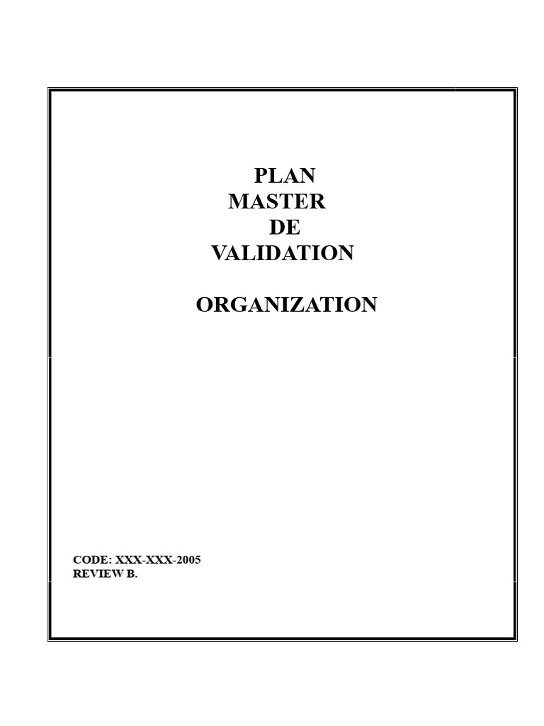 Master Validation Plan | PDF | Verification And Validation ...