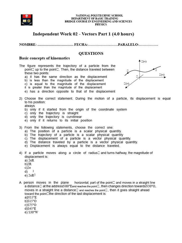Freelance Work 02 - Vectors - Part 1 | PDF | Euclidean Vector | Kinematics