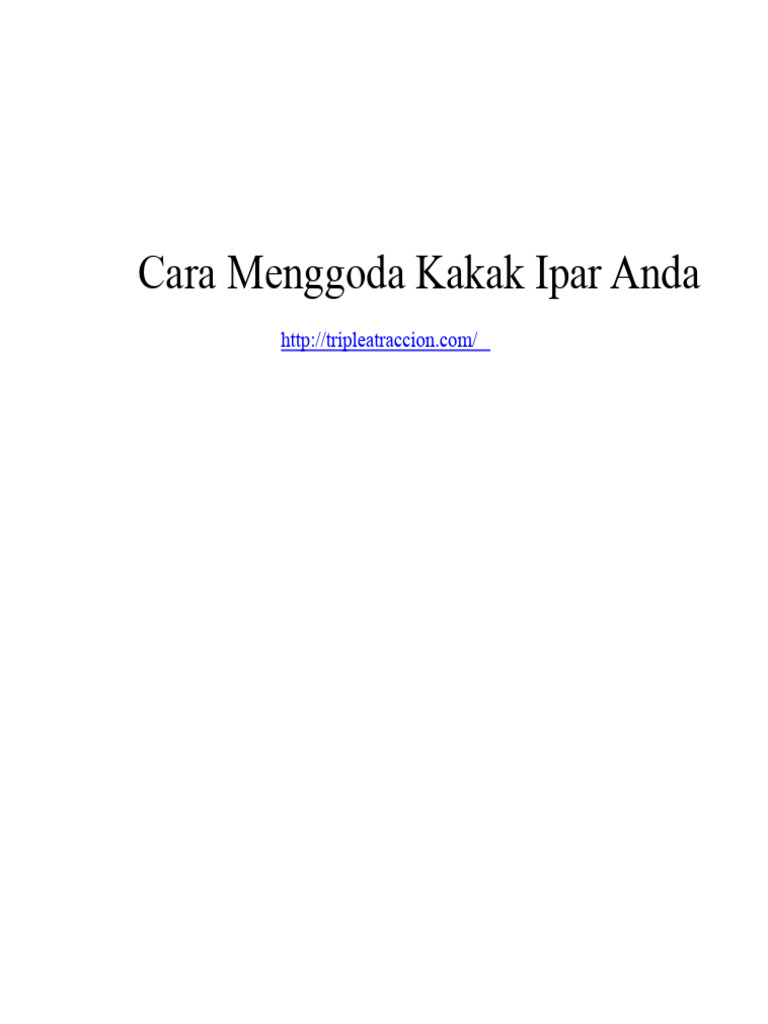 Cara Menggoda Kakak Ipar Anda | PDF