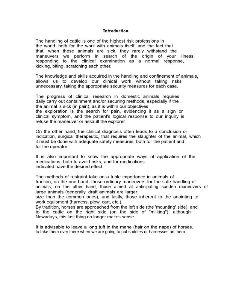 Introduction To Cattle Management | PDF | Rope