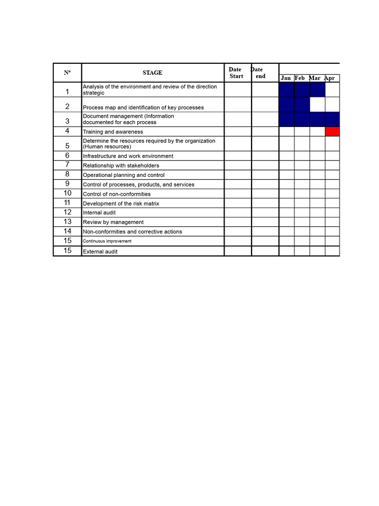 Example Implementation Schedule | PDF | Audit | Internal Audit