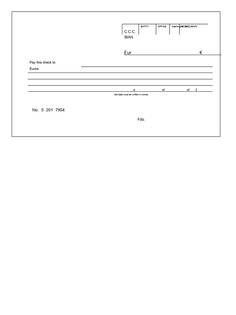 Check Template | PDF | Banking Technology | Payments