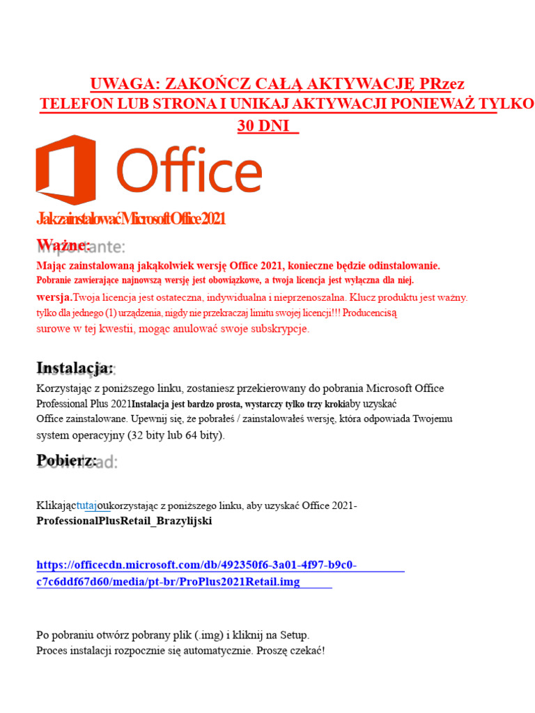 Produkt Microsoft Office 2021 Pro Plus - Krok Po Kroku I Oryginalny ...