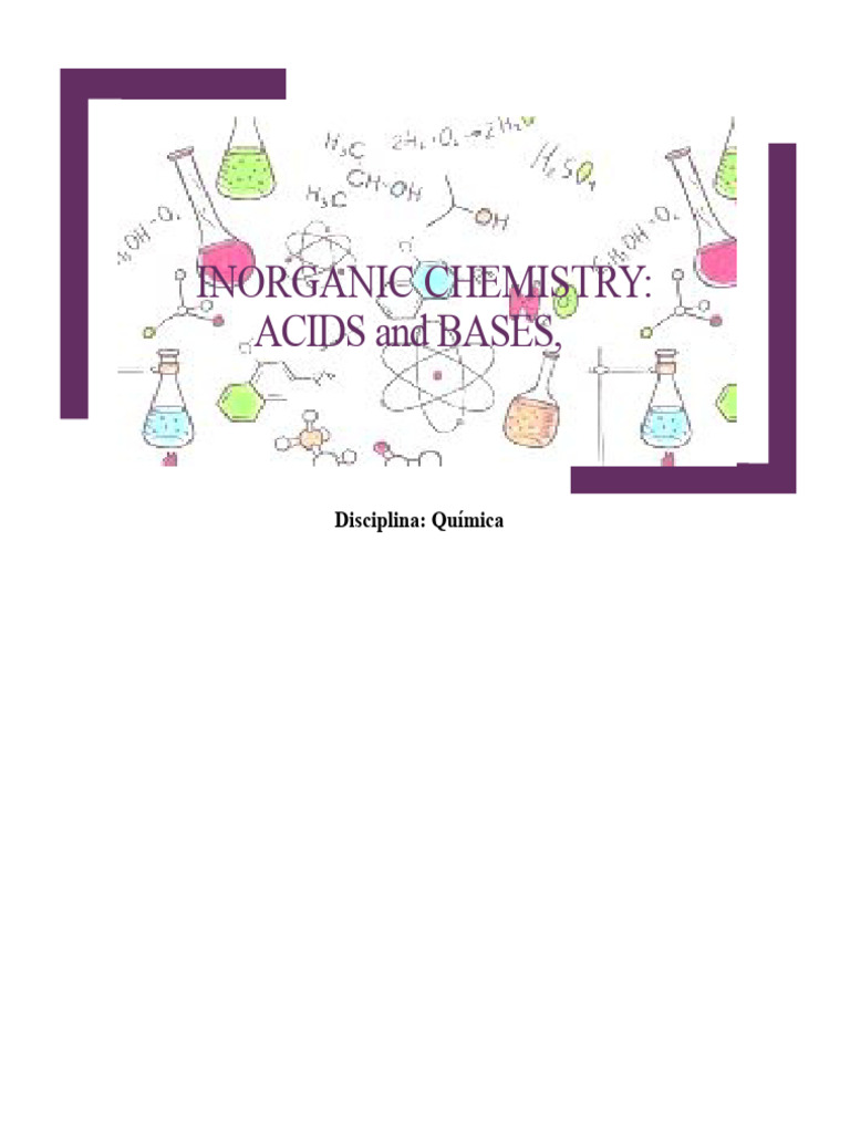 Inorganic Chemistry: Acids and Bases Guide | PDF | Acid | Hydroxide