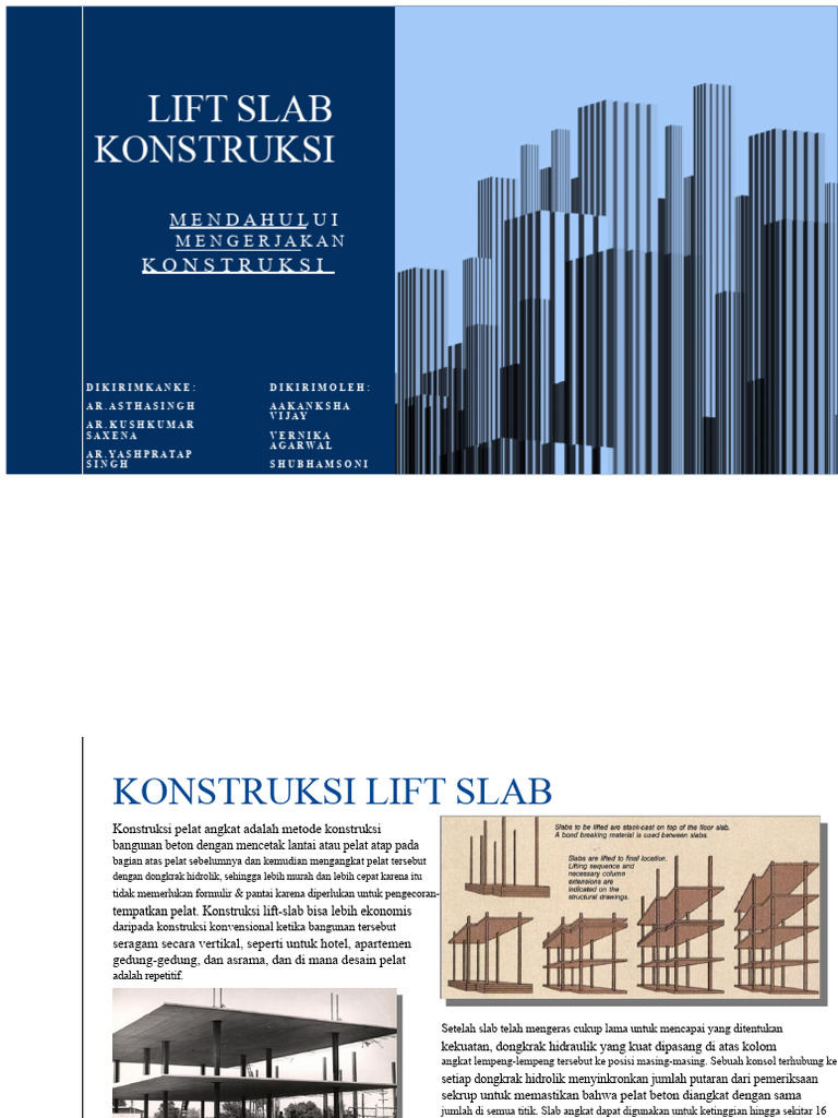 Konstruksi Lift Slab: Metode dan Risiko | PDF
