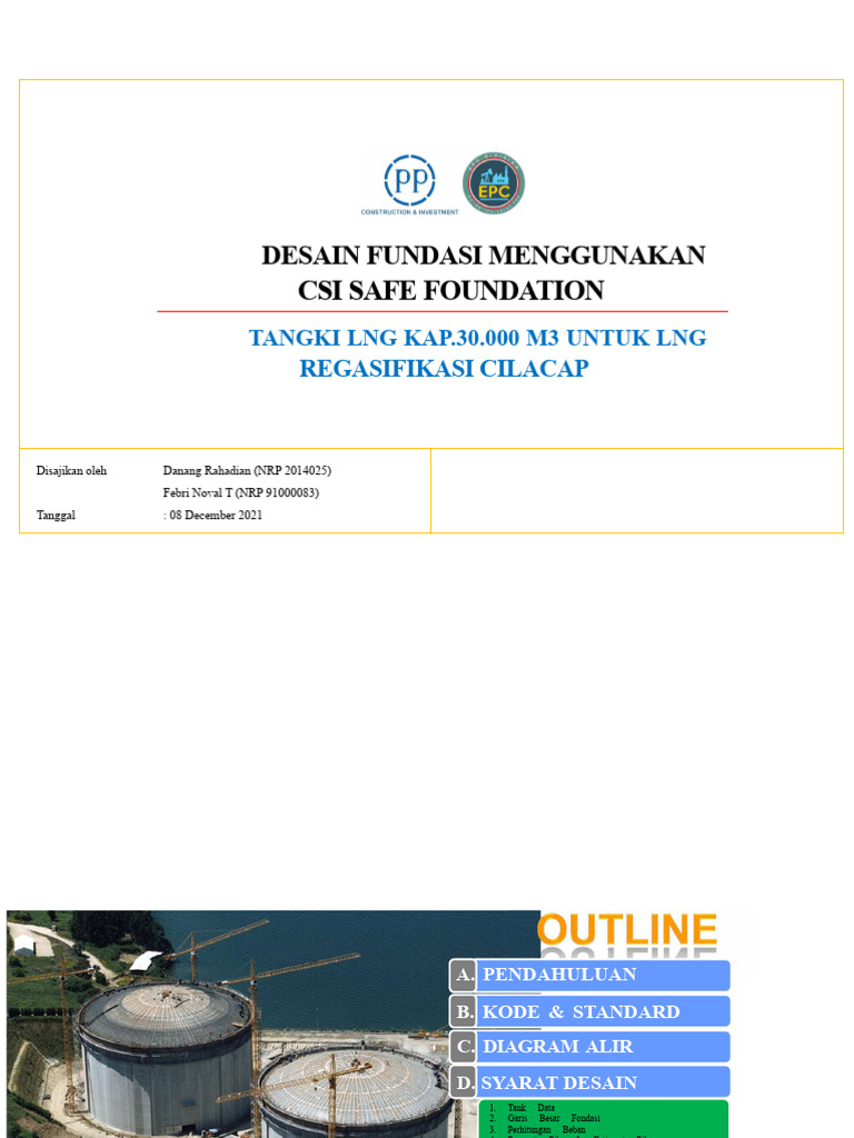 Desain Fondasi Tangki menggunakan CSI Safe | PDF