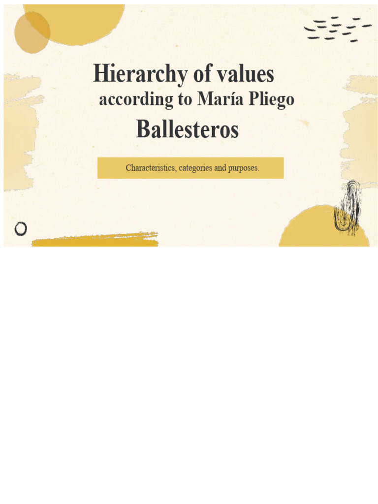 Understanding the Hierarchy of Values | PDF | Value (Ethics) | Well Being