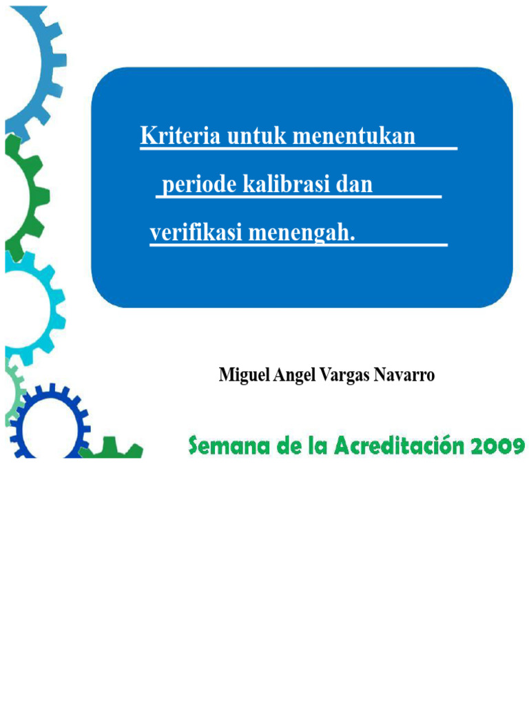 Kriteria Kalibrasi dan Verifikasi Peralatan | PDF