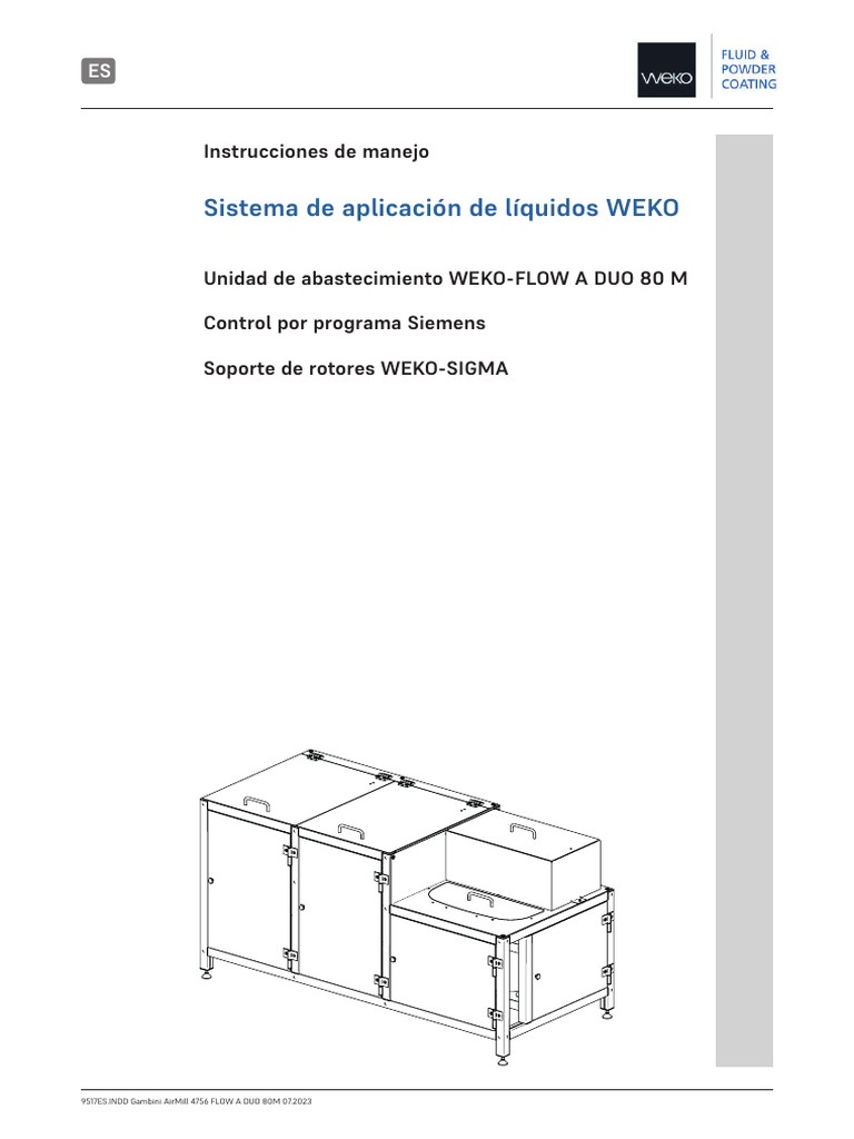 Manual de Instrucciones WEKO FLOW A DUO 80M | PDF