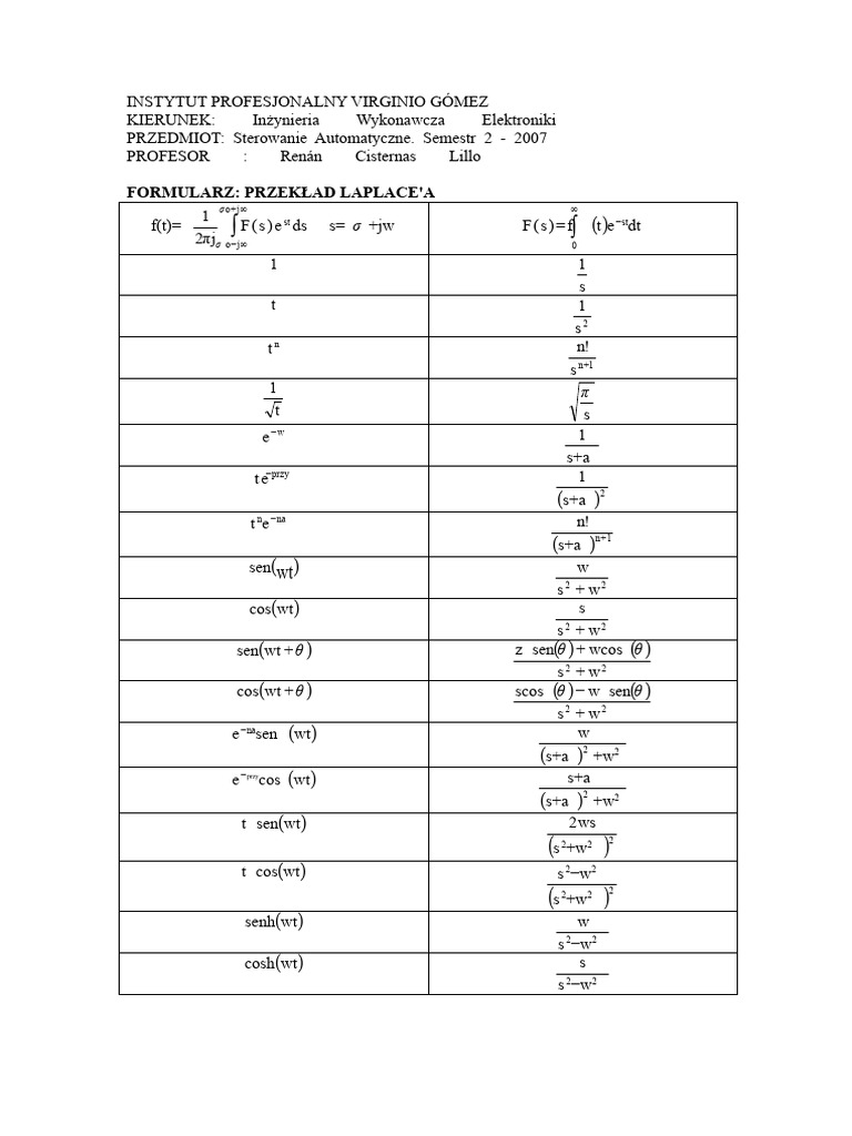 FORMULARZ LAPLACE.pdf | PDF