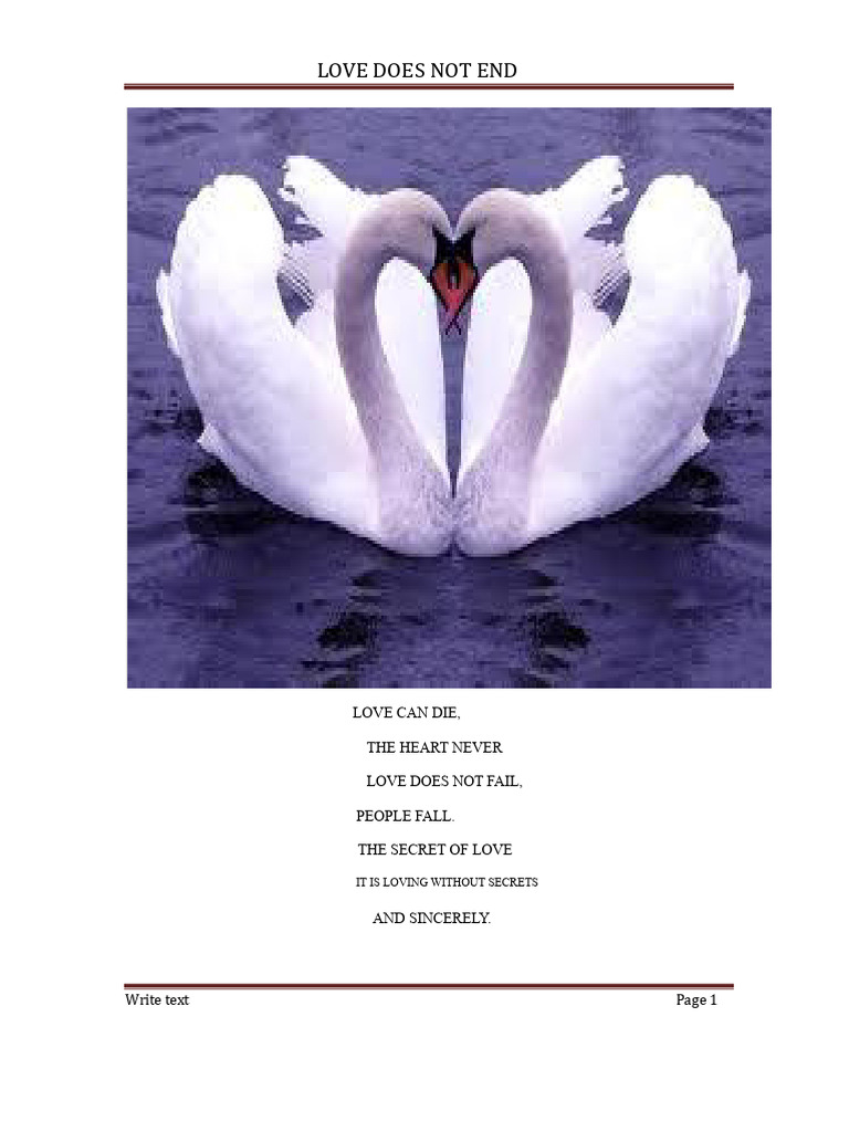 Love Does Not End | PDF