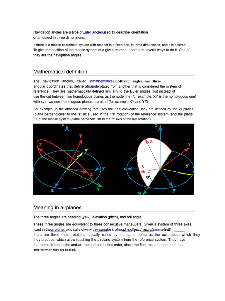 Navigation Angles | PDF