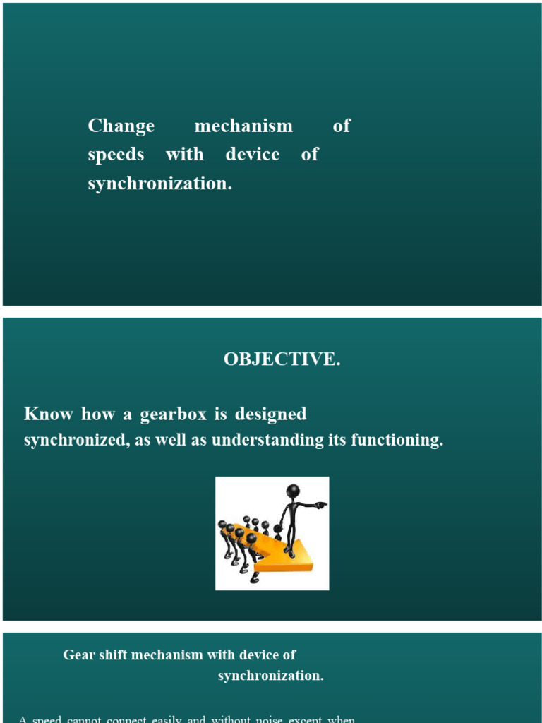 Gearbox Synchronization Mechanism Explained | PDF