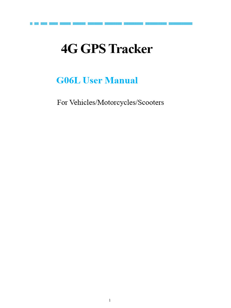 4G GPS Tracker G06L User Manual | PDF | Global Positioning System ...