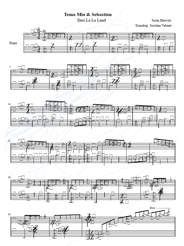 Tema Musik Mia & Sebastian dari La La Land | PDF