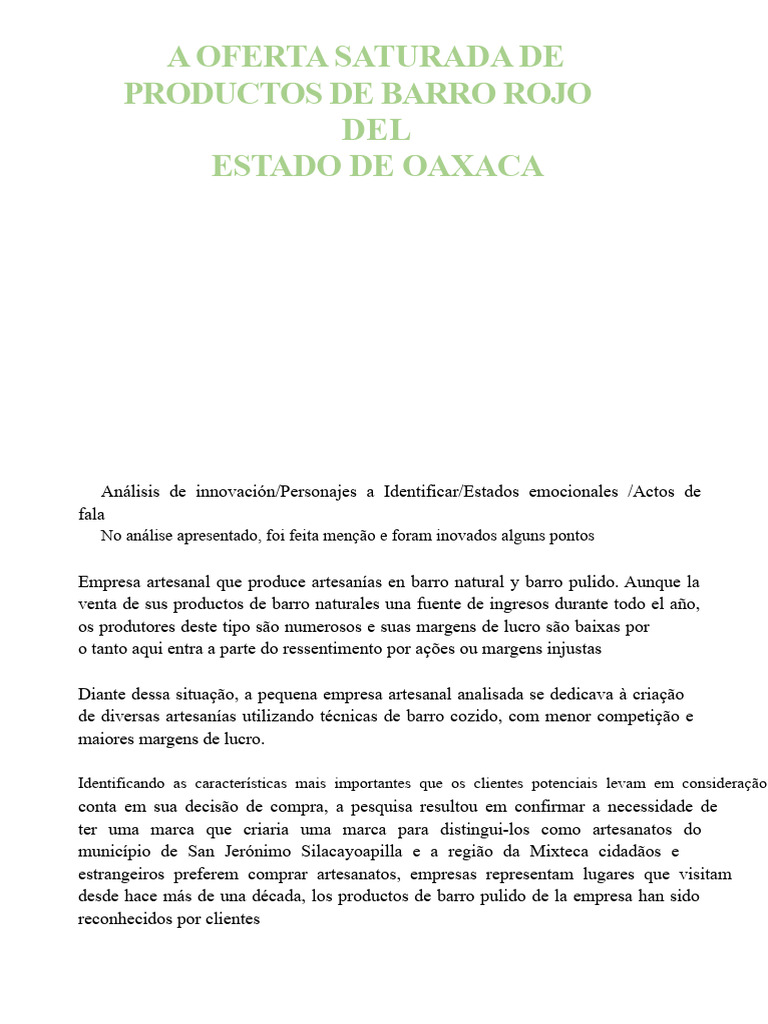 Artesanatos de Barro Vermelho em Oaxaca | PDF | Mercado (economia ...