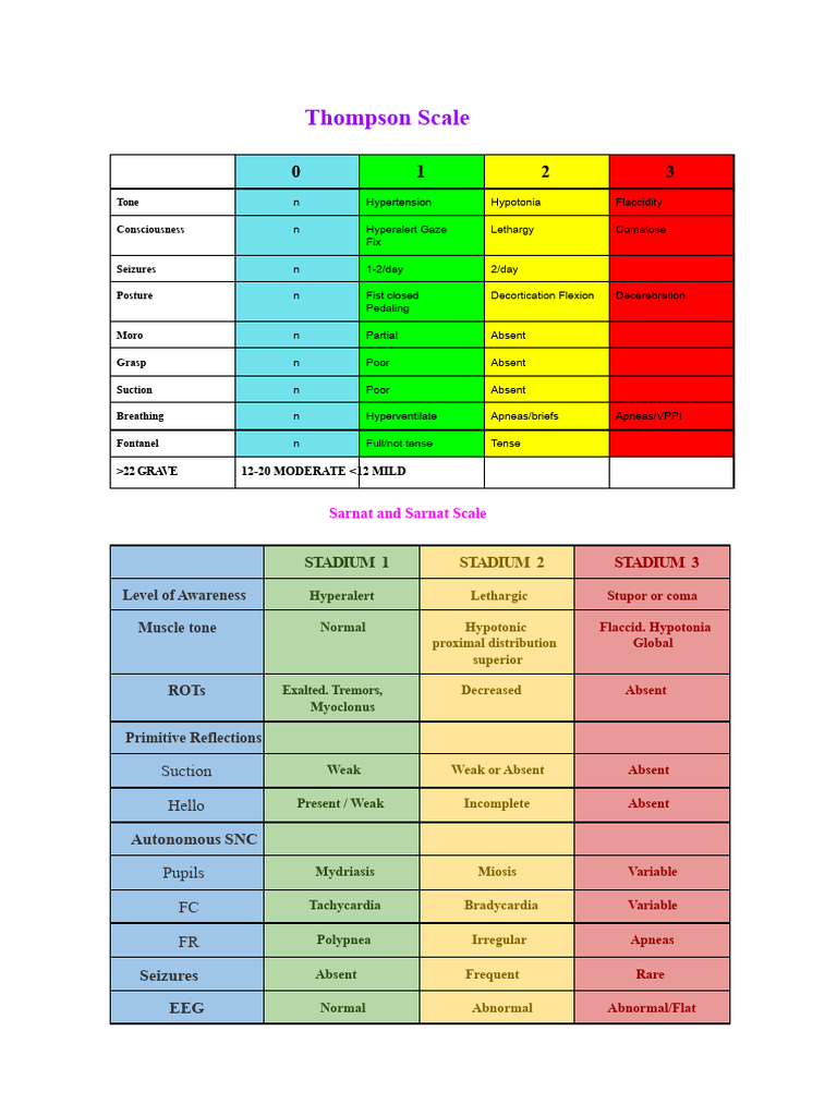 Thompson NC Scale | PDF | Neurology | Human Diseases And Disorders