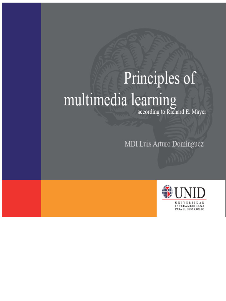 Multimedia Learning Principles by Mayer | PDF | Multimedia | Image
