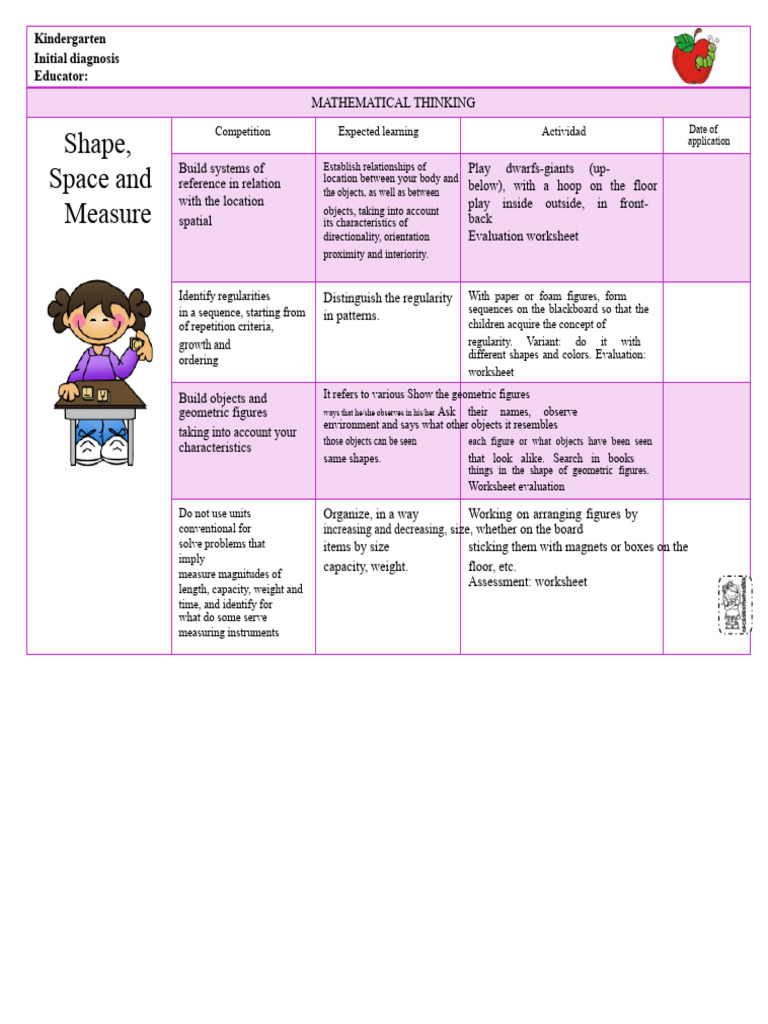 Diagnosis PM Space Shape and Measure PDF | PDF | Shape | Learning