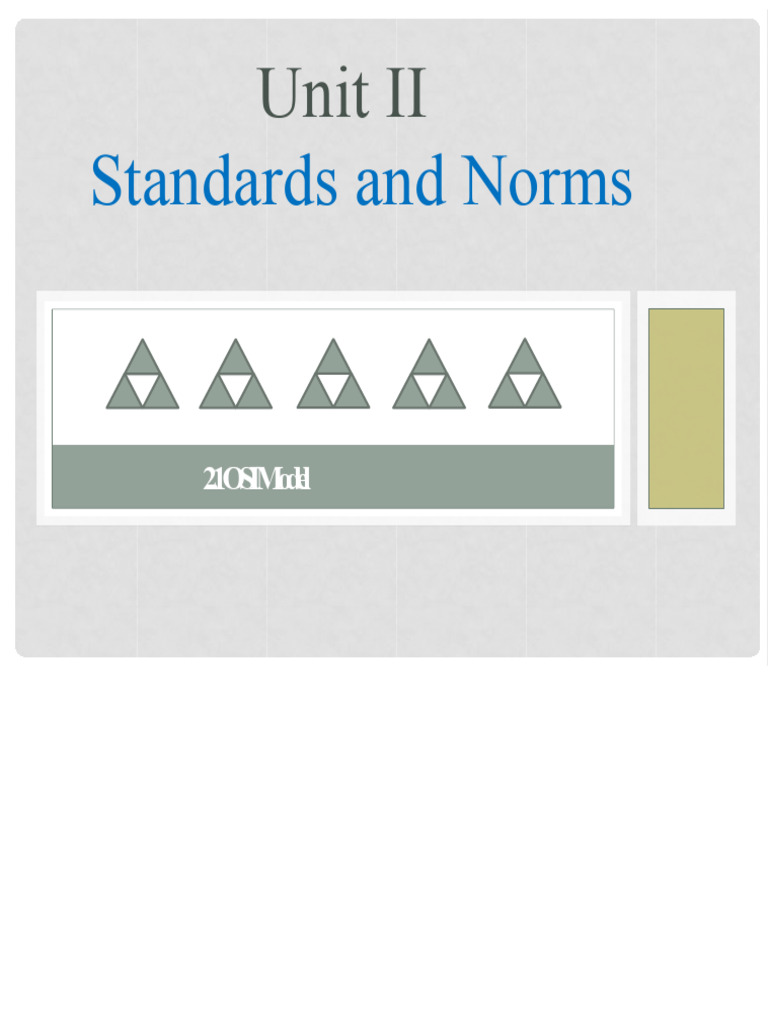 Unit II - Norms and Standards | PDF | Osi Model | Computer Network