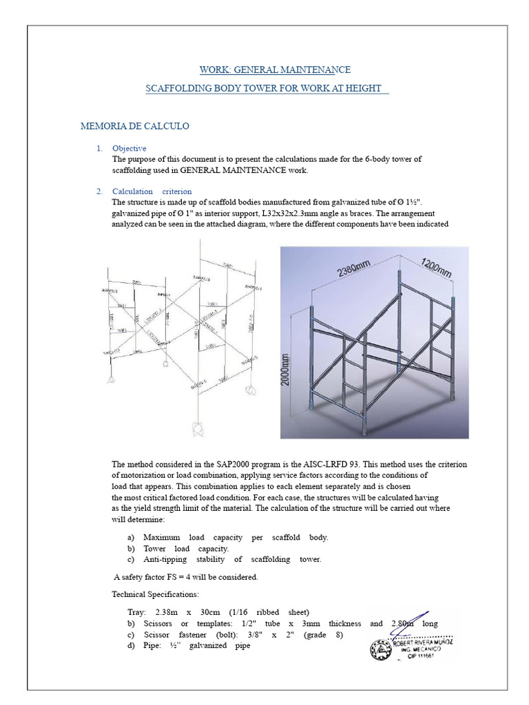 Development of Structural Calculation of Scaffolding Rev.2 | PDF ...