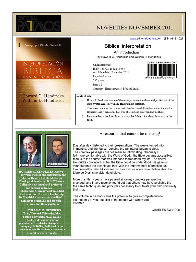 Biblical Interpretation by Howard G. Hendricks and William D. Hendricks ...