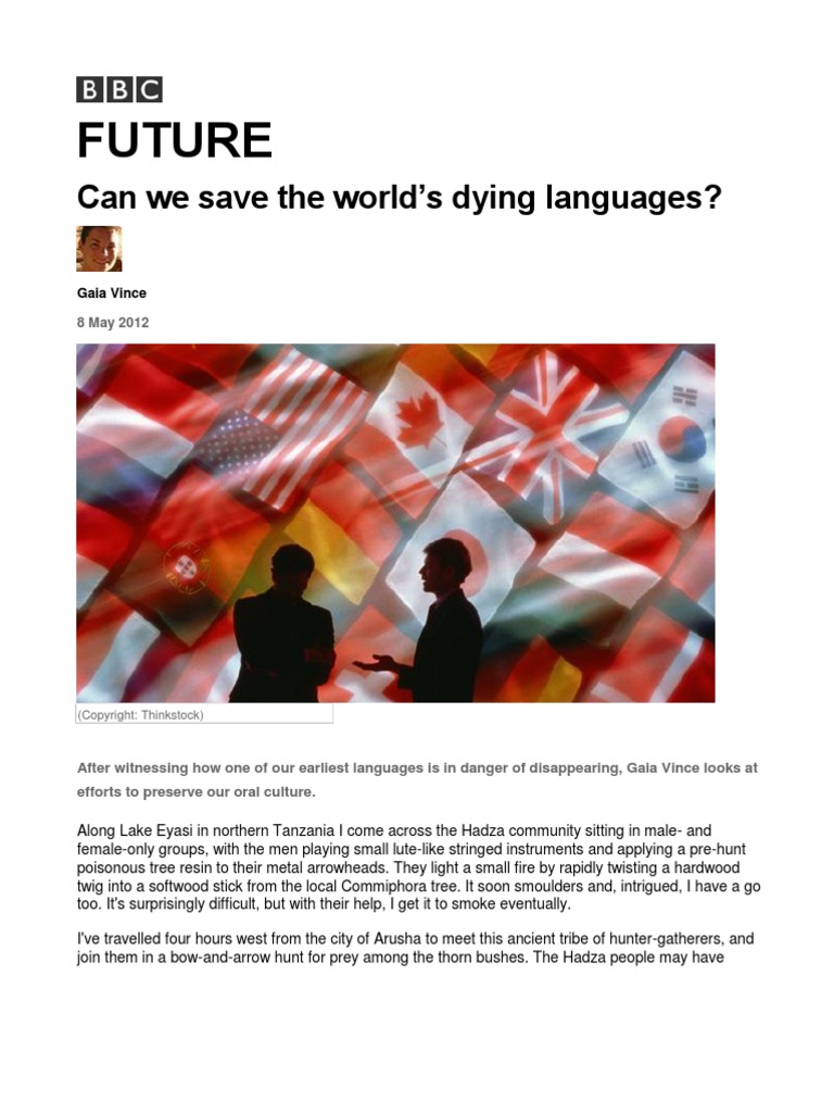 Saving Languages | Download Free PDF | First Language | English Language